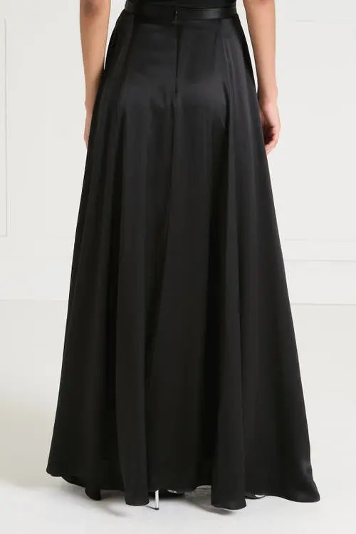TEMPERLEY LONDON Amerie Satin Skirt - Black