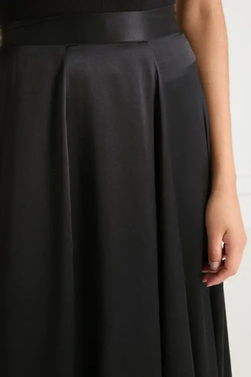TEMPERLEY LONDON Amerie Satin Skirt - Black