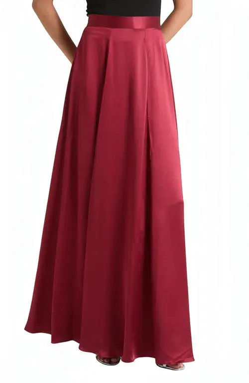 TEMPERLEY LONDON Amerie Satin Skirt - Claret