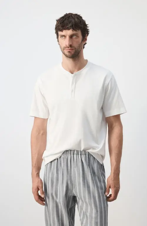 Mango Cotton Pajama Henley & Pants Set