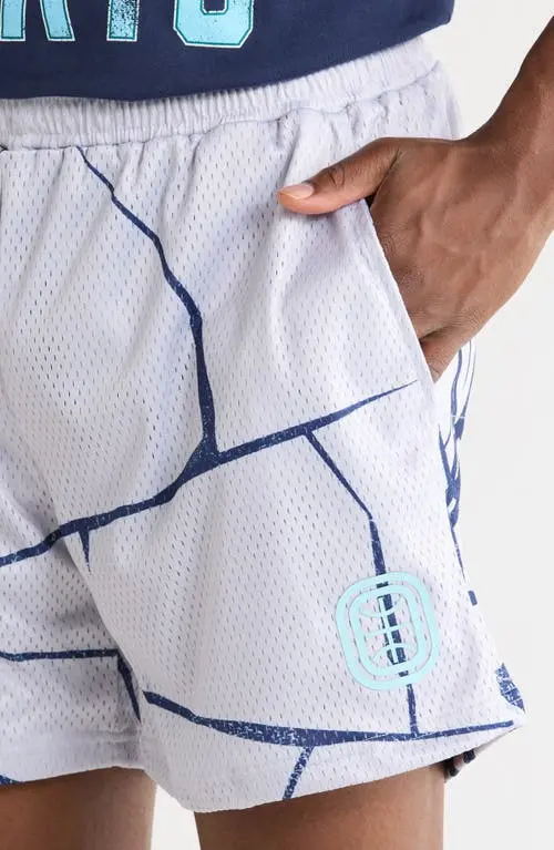 OVERTIME Cold Hearts Graphic Mesh Shorts
