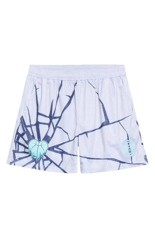 OVERTIME Cold Hearts Graphic Mesh Shorts