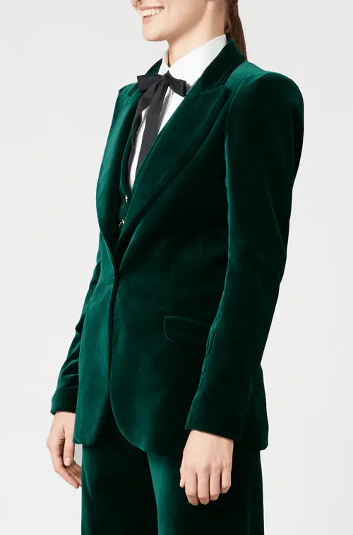 TEMPERLEY LONDON Clove Velvet Jacket - Emerald