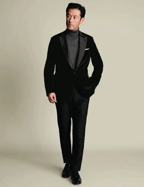 CHARLES TYRWHITT Italian Velvet Slim Fit Jacket