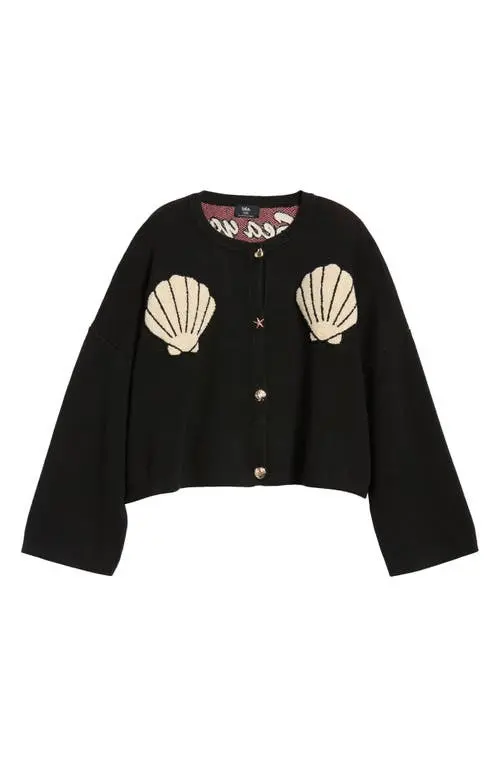 DRESSED IN LALA Sea You Later Boxy Seashell Cardigan