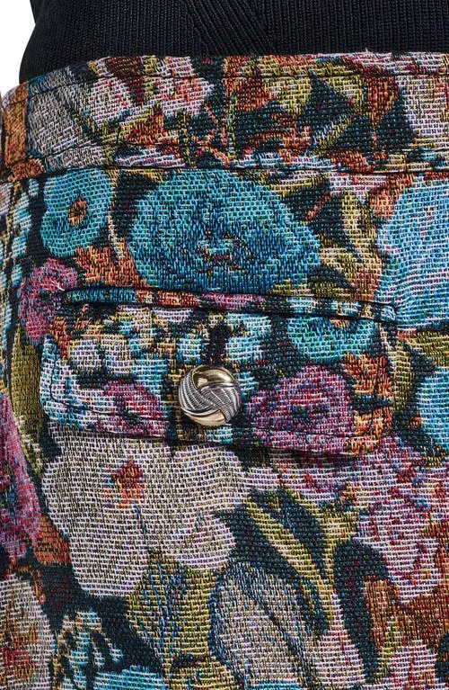 Karl Lagerfeld Paris Floral Jacquard Miniskirt