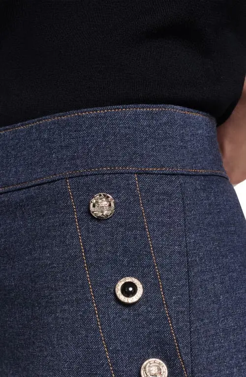 Karl Lagerfeld Paris Pull On Sailor Wide Leg Pants