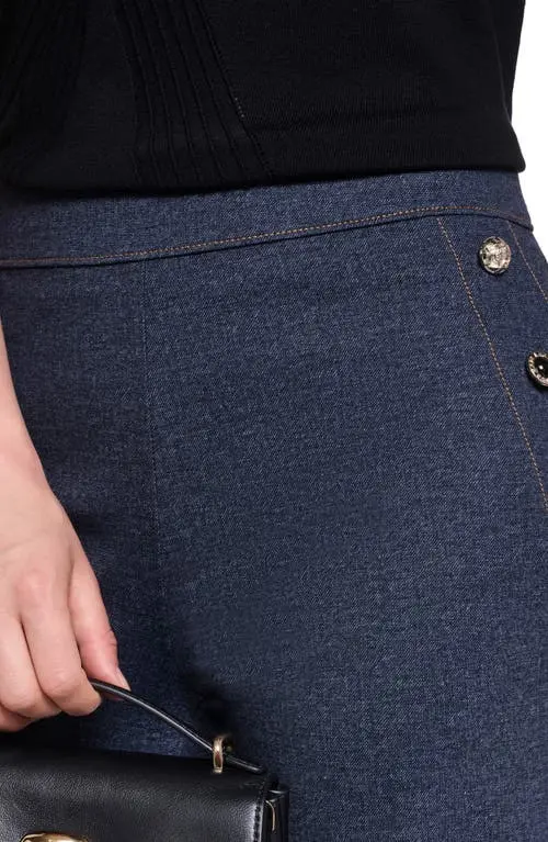 Karl Lagerfeld Paris Pull On Sailor Wide Leg Pants