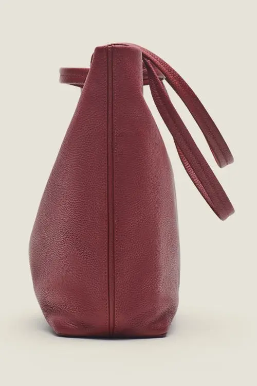 WOOL & OAK Rove Organized Leather Travel Tote - Bordeaux