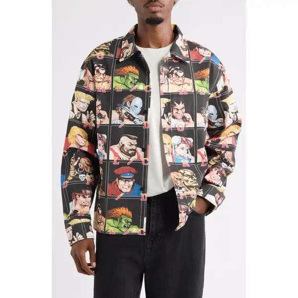 CRIMINAL DAMAGE X Street Fighter Ii Arcade Cotton Button-up Shirt