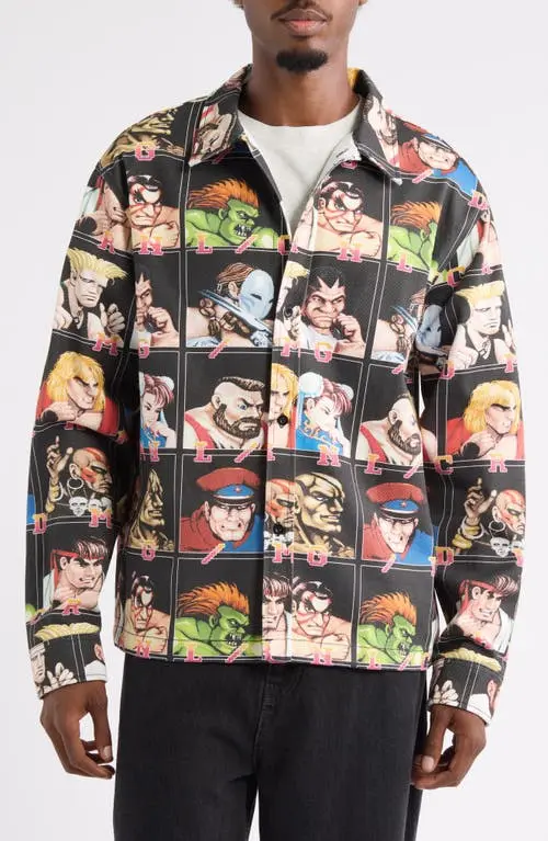 CRIMINAL DAMAGE X Street Fighter Ii Arcade Cotton Button-up Shirt