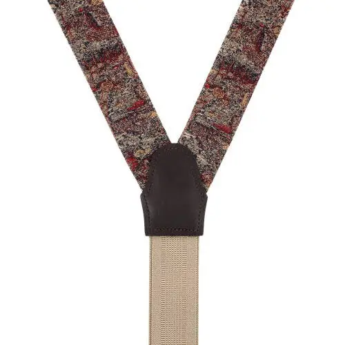 Trafalgar Paris Tapestry Silk Novelyt Button End Suspenders