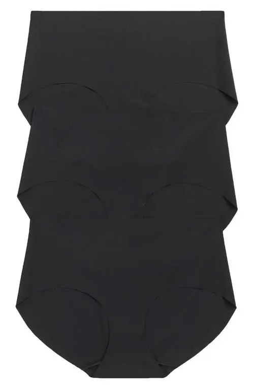 Nordstrom Pack Of 3 Invisible Edge Hipster Briefs - Black