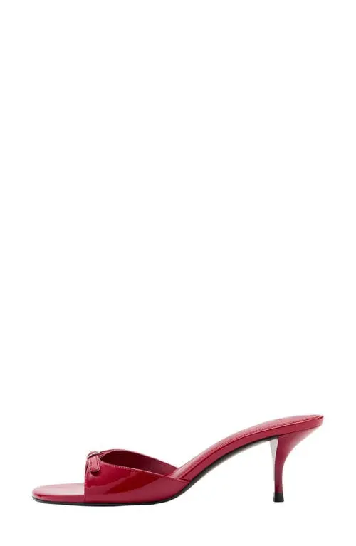 Mango Faux Leather Kitten Heel Sandal