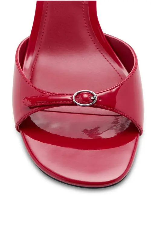 Mango Faux Leather Kitten Heel Sandal