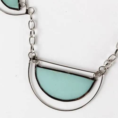 TEN THOUSAND VILLAGES Half Moon Capiz Necklace