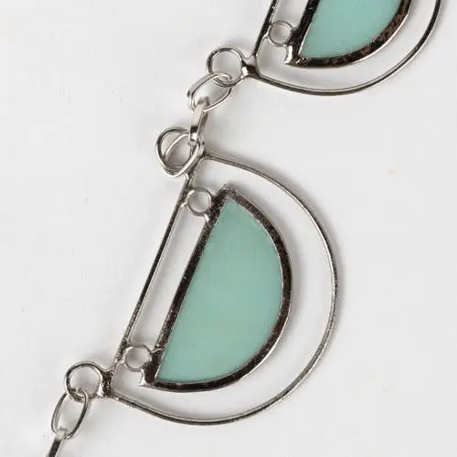 TEN THOUSAND VILLAGES Half Moon Capiz Necklace