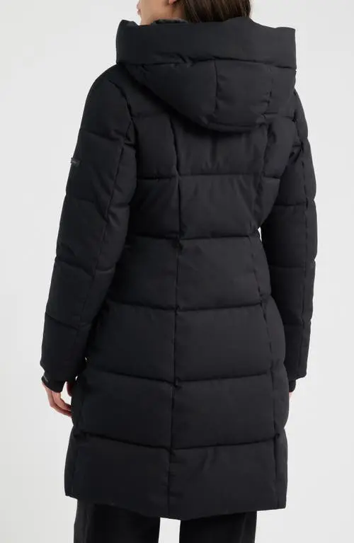 Calvin Klein Oxford Long Puffer Coat - Black