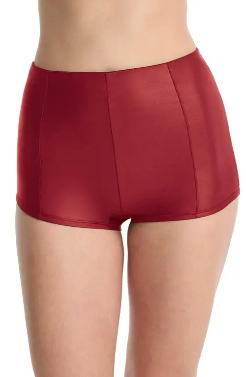 SKARLETT BLUE Late Night" Faux Leather Hot Pants - Scarlet