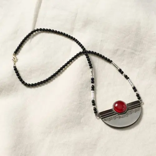 TEN THOUSAND VILLAGES Amellal Tuareg Pendant Necklace