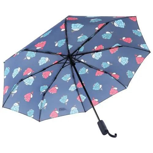 PEANUTS Snoopy Puffer Jacket All Over Print Auto Open And Close Umbrella