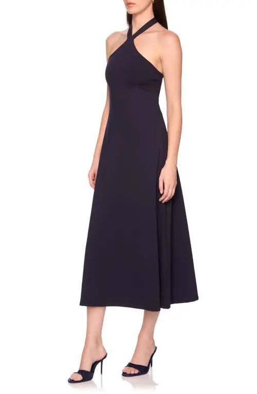Susana Monaco Halter String Tie Midi Dress