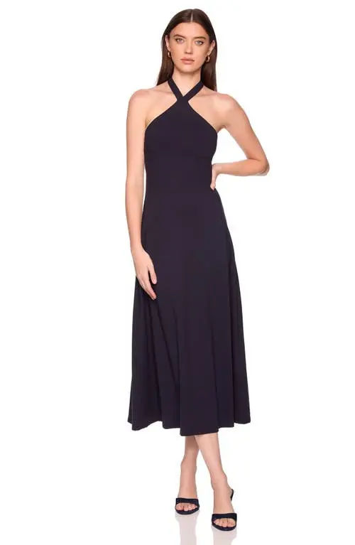 Susana Monaco Halter String Tie Midi Dress