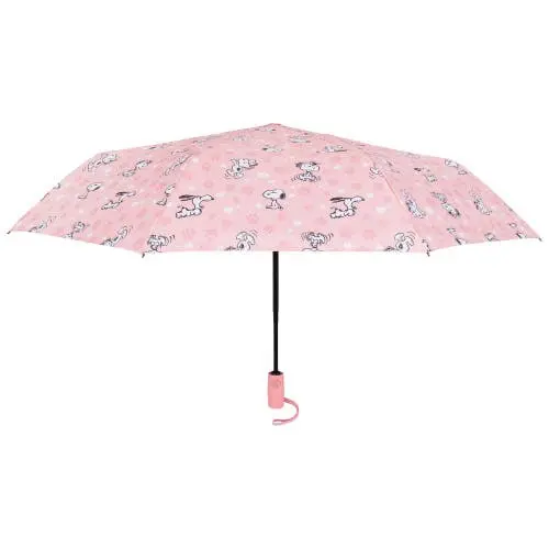 PEANUTS Snoopy All Over Print Automatic Umbrella Pink