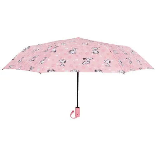 PEANUTS Snoopy All Over Print Automatic Umbrella Pink