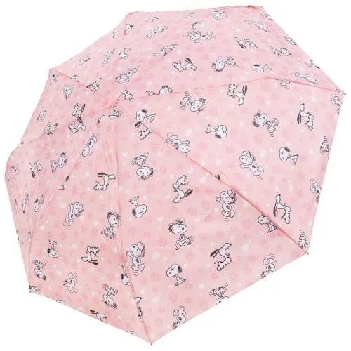 PEANUTS Snoopy All Over Print Automatic Umbrella Pink