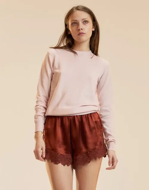 Cynthia Rowley Garbo Lace Shorts - Rust