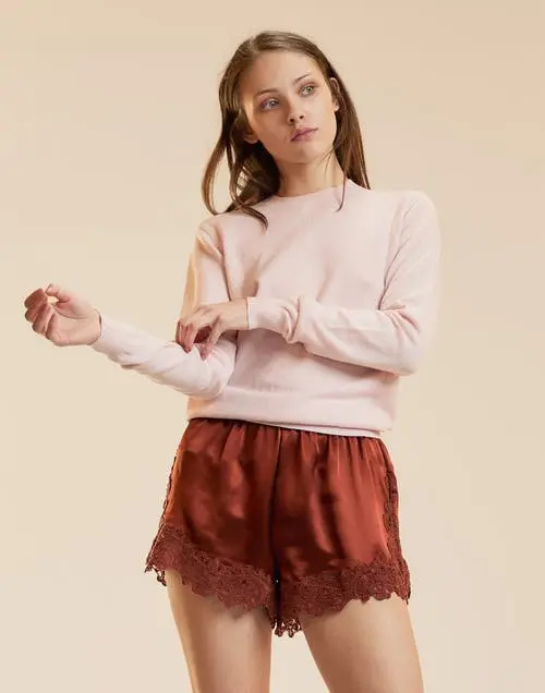 Cynthia Rowley Garbo Lace Shorts - Rust