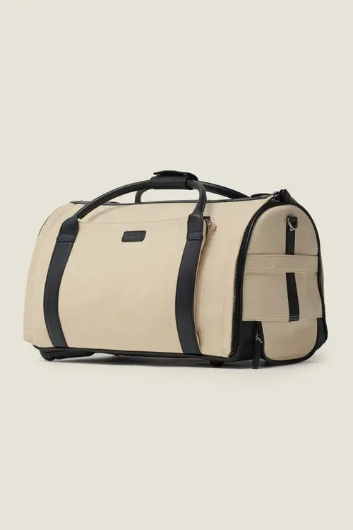 WOOL & OAK Nova Convertible Rolling Herringbone Garment Duffle