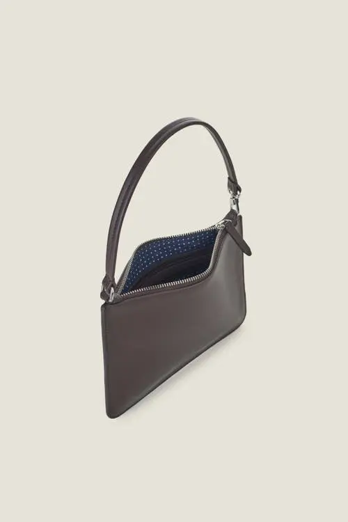 WOOL & OAK Structured Leather Travel Folio - Chocolate