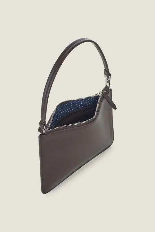 WOOL & OAK Structured Leather Travel Folio - Chocolate