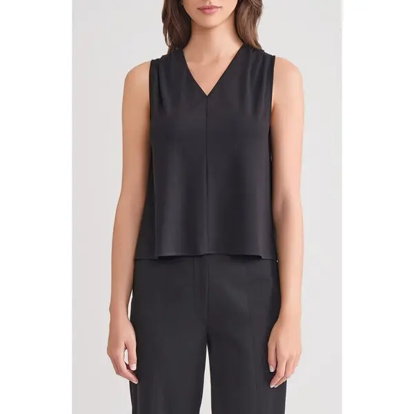 Misook Pima Cotton V-neck Tank