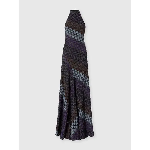 Missoni Long Dress With Halterneck - Multicoloured