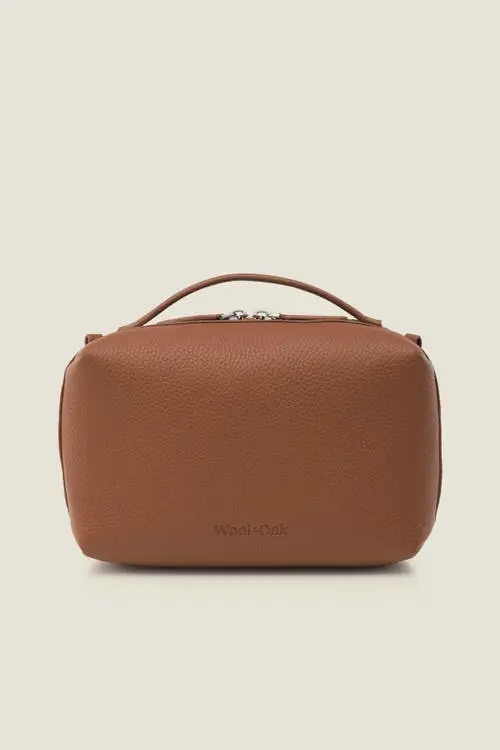 WOOL & OAK Toto Split Compartment Leather Travel Dopp Kit