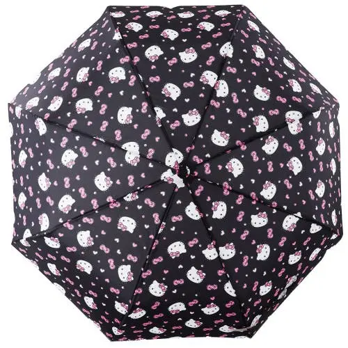 SANRIO HELLO KITTY Hearts And Bows All-over Print Compact Umbrella Officially Licensed Sanrio