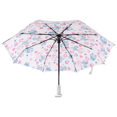 Disney Lilo And Stitch Stitch And Angel Heart Print Compact Umbrella Officially Licensed