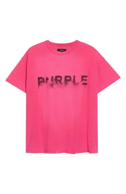 PURPLE BRAND Textu Inside Out Cotton Graphic T-shirt - Red