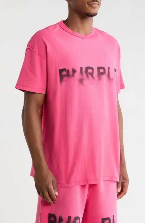 PURPLE BRAND Textu Inside Out Cotton Graphic T-shirt