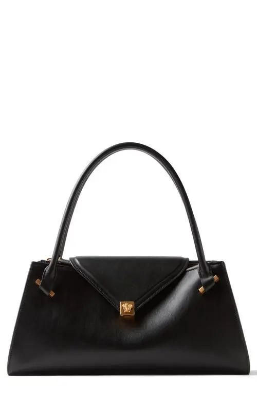 Versace Medium Severine Top Handle Bag - Black Vibrated Gold