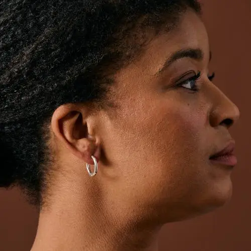 TEN THOUSAND VILLAGES Elisa Sterling Hoop Earrings