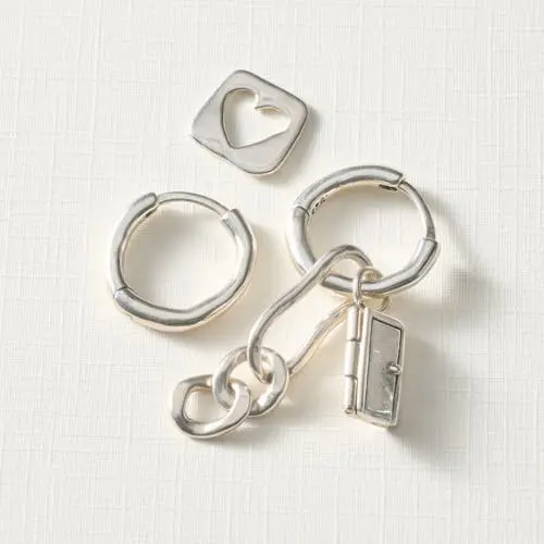 TEN THOUSAND VILLAGES Elisa Sterling Hoop Earrings