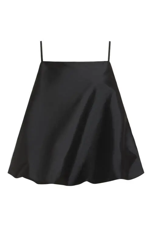 CONTESSA MILLS Todd Adjustable Strap Bubble Camisole Top - Black