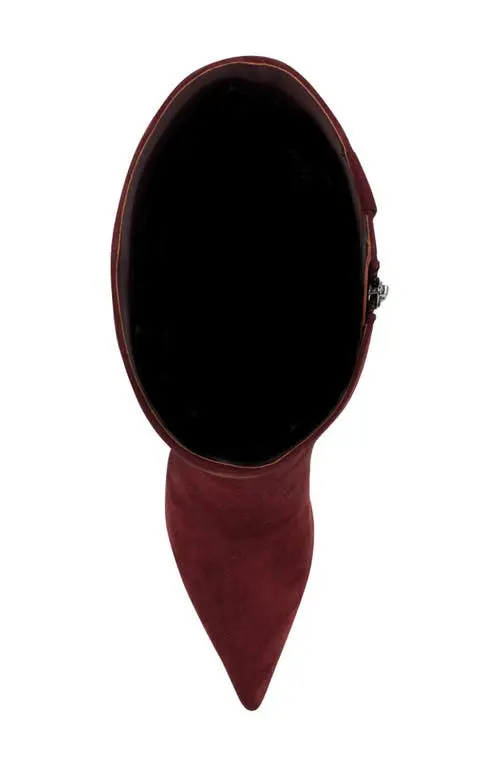 Nine West Cherri Faux Leather Knee High Boot - Dark Red