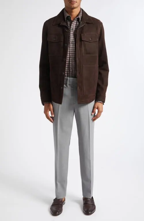 Isaia Suede Overshirt