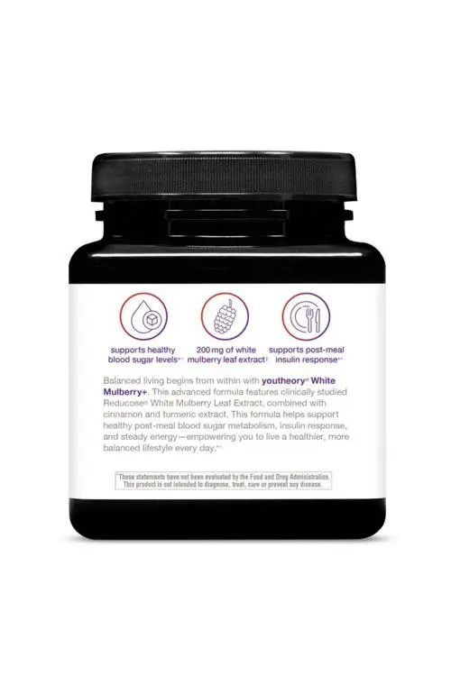 YOUTHEORY White Mulberry Post-meal Sugar Balance Supplement