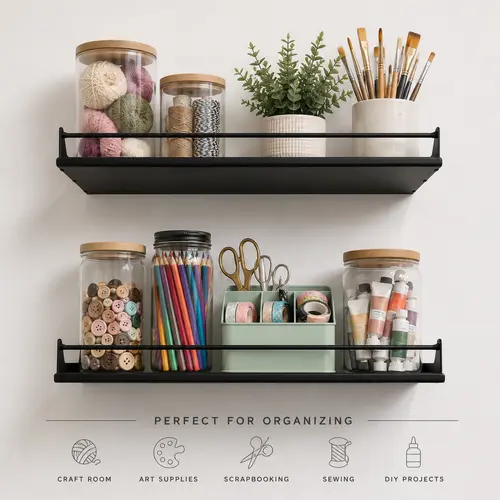 STOREYOUR The Haven Shelvesmetal Utility Wall Shelves2-pack